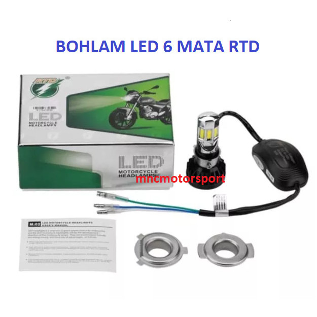 Jual BOHLAM LED 6 MATA RTD UNIVERSAL SEMUA MOTOR | Shopee Indonesia