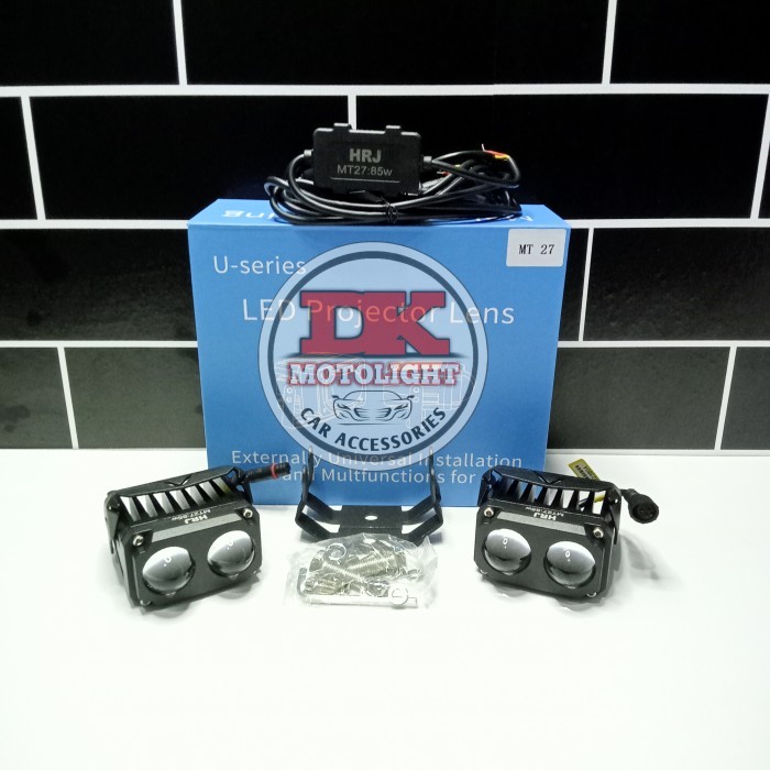 Jual Lampu Sorot laser mini proji MT27 HRJ sinar putih putih motor ...