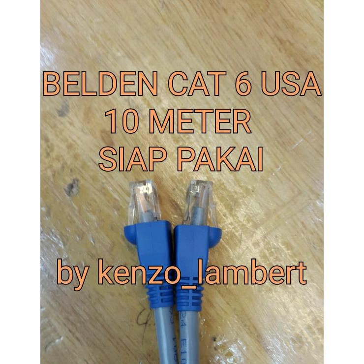 Jual KABEL LAN BELDEN CAT 6 USA 10 METER SIAP PAKE / KABEL LAN UTP CAT6 ORIGINAL DAN TERPERCAYA ...