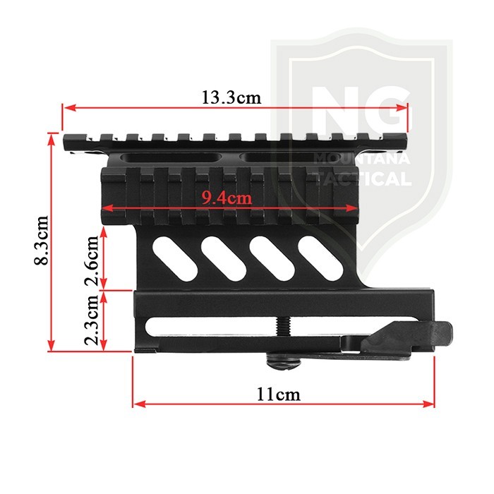 Jual AK74 Dual Rail Side Mount Quick QD 20mm Picatinny Detach Scope ...