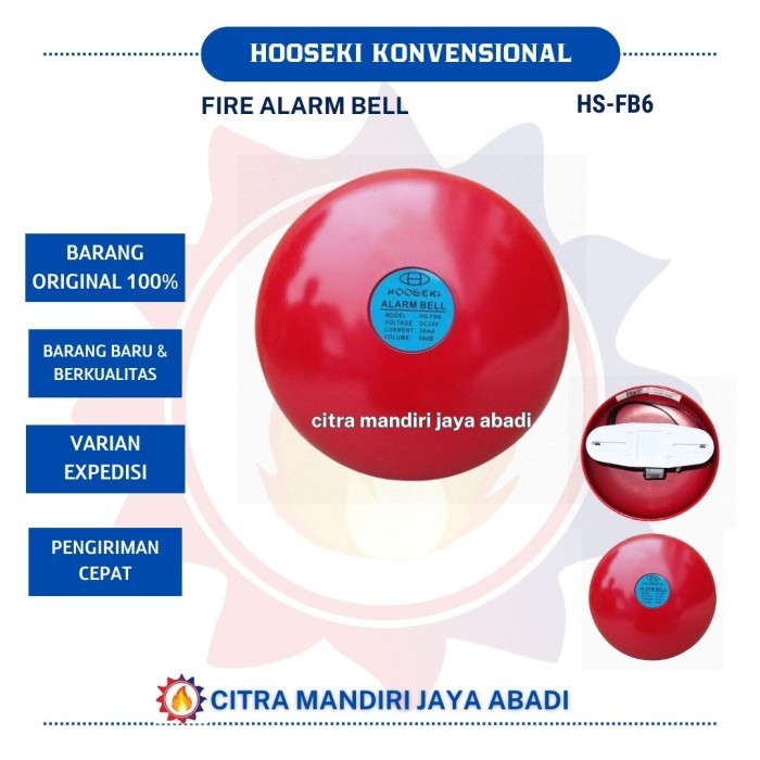 Jual Terlaris Alarm Bell Hooseki Hs-Fb6 Fire Alarm | Shopee Indonesia