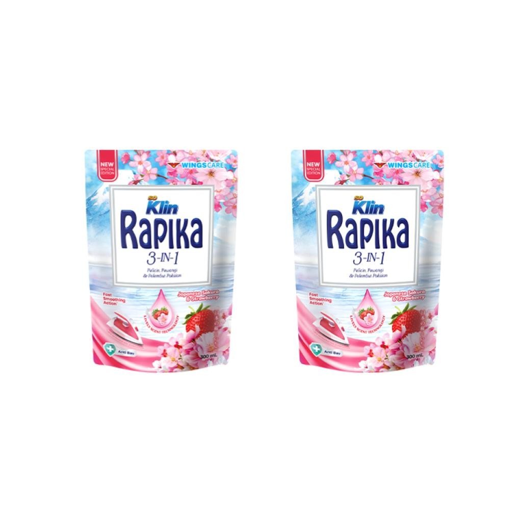 Jual Rapika Pewangi Pakaian Japanase Sakura Strawberry Pouch 300 ml x2 ...