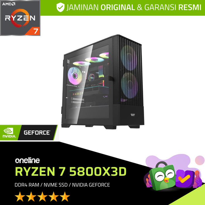 Jual PC RAKITAN Gaming Design Ryzen 7 5800X3D / DDR4 / SSD / GeForce ...
