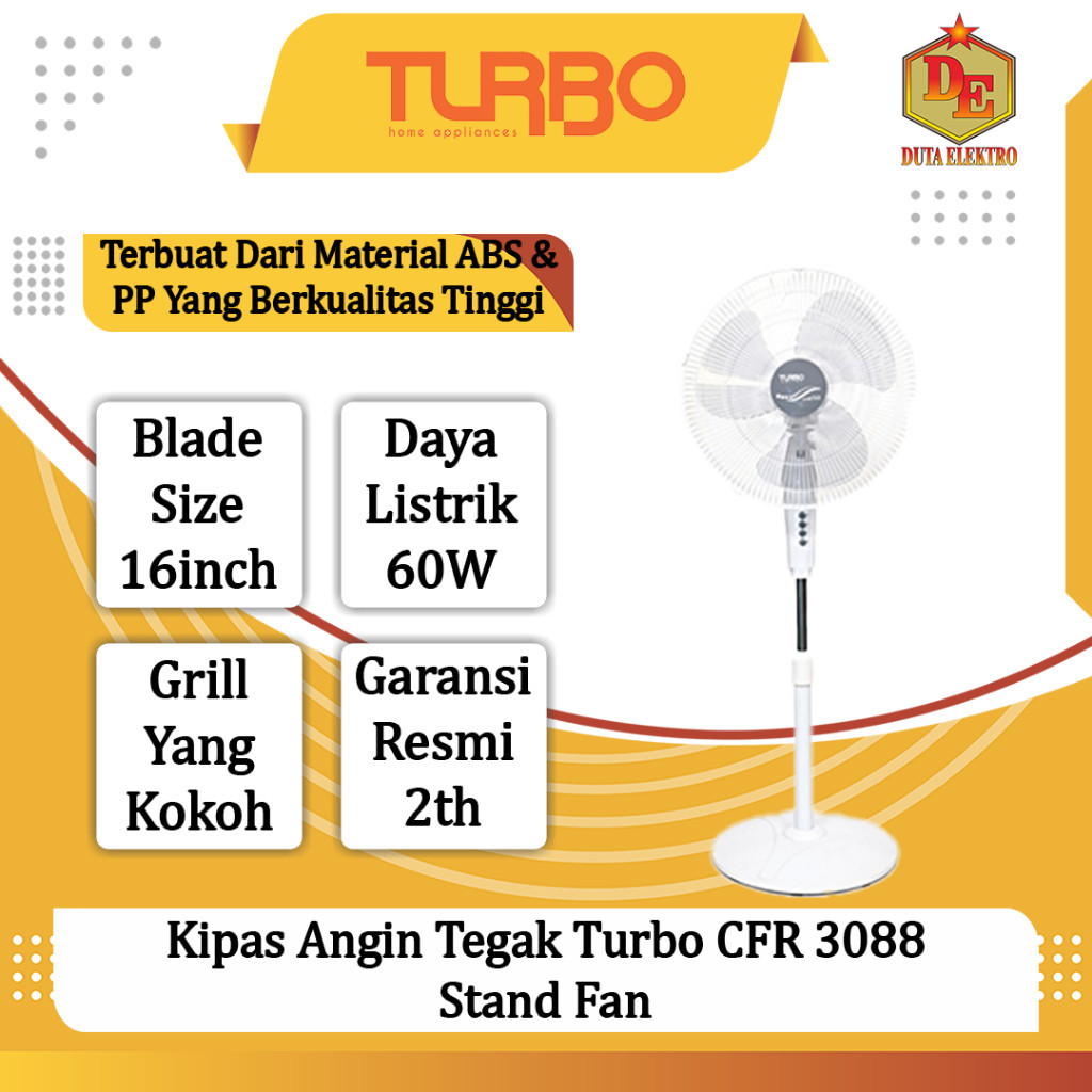 Jual Kipas Angin Tegak Turbo CFR 3088 Stand Fan | Shopee Indonesia