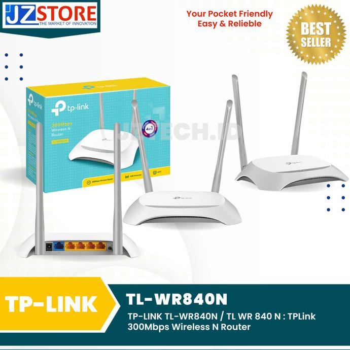 Jual TP-LINK TL-WR840N / TL WR 840 N : TPLink 300Mbps Wireless N Router ...