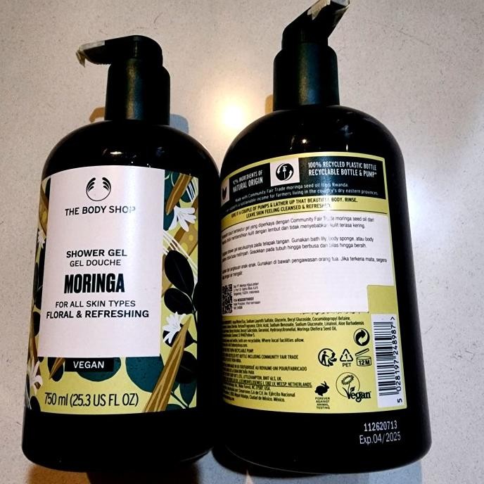 Jual Sabun Mandi Body Shop Bodyshop Shower Gel Moringa 60ml Travel ...