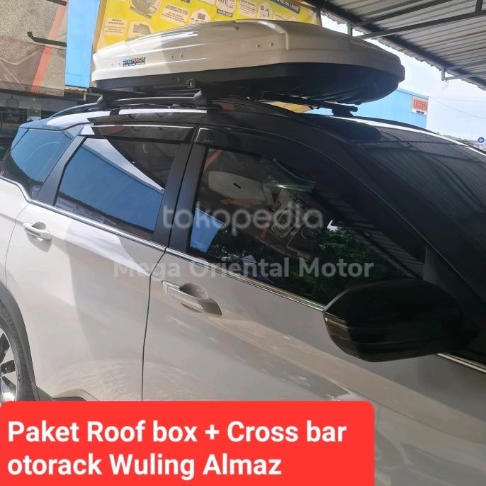 Jual PAKET ROOF BOX / ROOFBOX PREMIUM OTORACK + CROSS BAR WULING ALMAZ ...