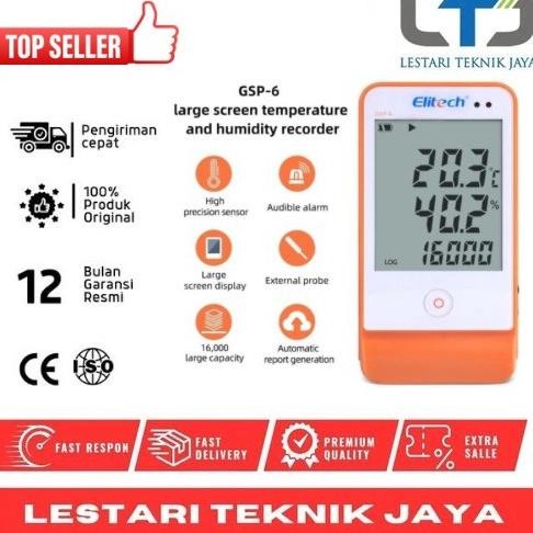 Jual HUMIDITY & TEMPERATURE DATA LOGGER ELITECH GSP-6 ORIGINAL GSP6 GSP ...