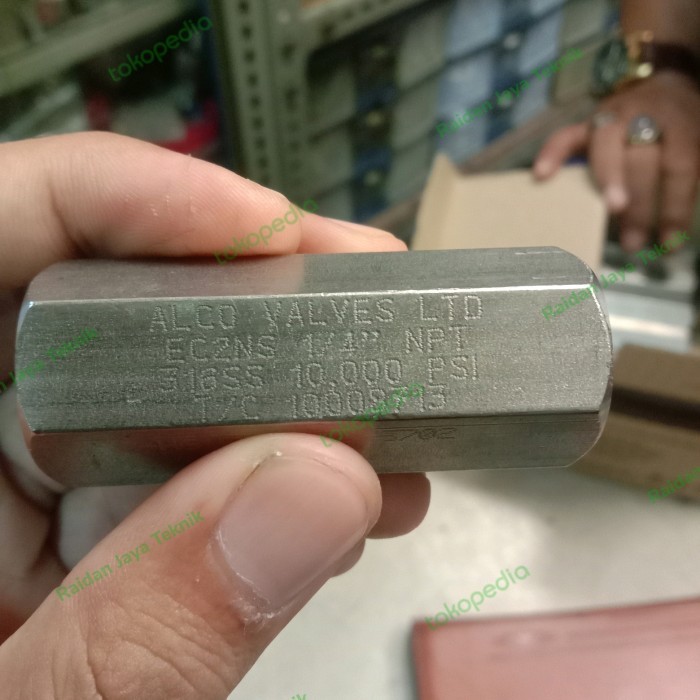 Jual CHECK VALVE SS316 NPT 10000PSI 1/4 INCH MERK ALCO VALVES | Shopee ...