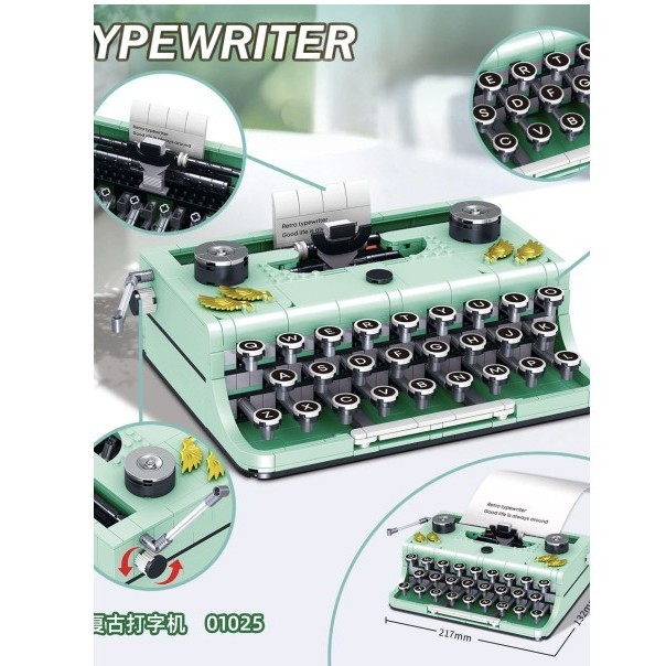 Jual Retro Bricks Typewriter Blocks Marking Machine Keyboard Mesin ...