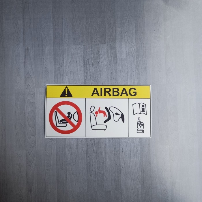 Jual sticker stiker airbag dasbor sunvisor warning sign caution plate ...