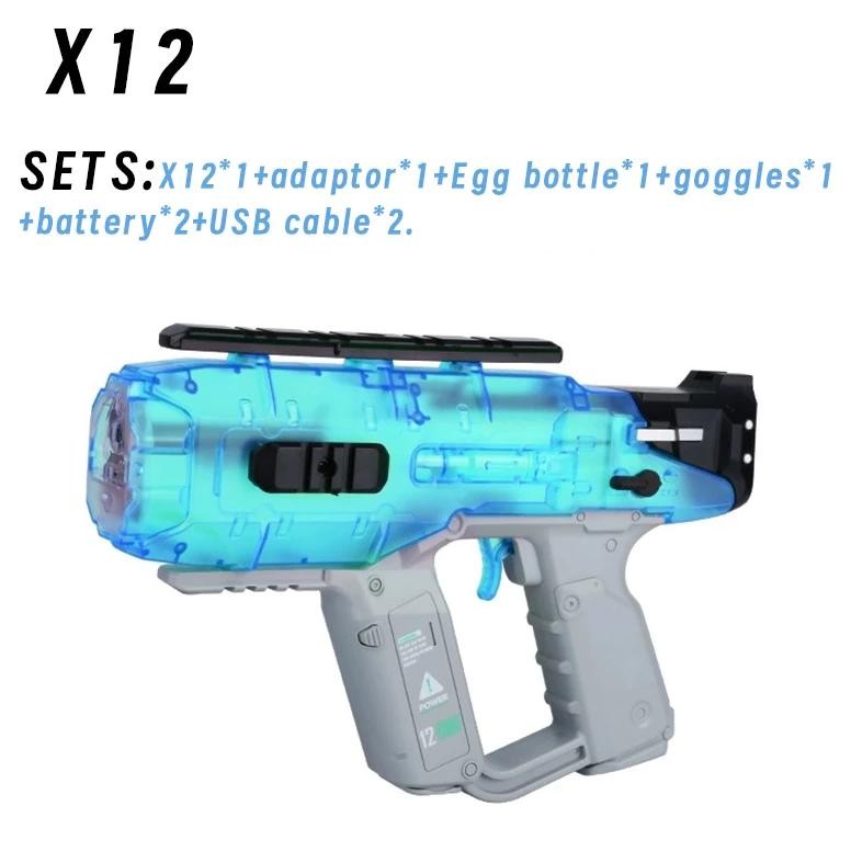 Jual X12 ELECTRIC GEL BALL BLASTING TOY GUN SPLATTER OUTDOOR SHOOTING ...