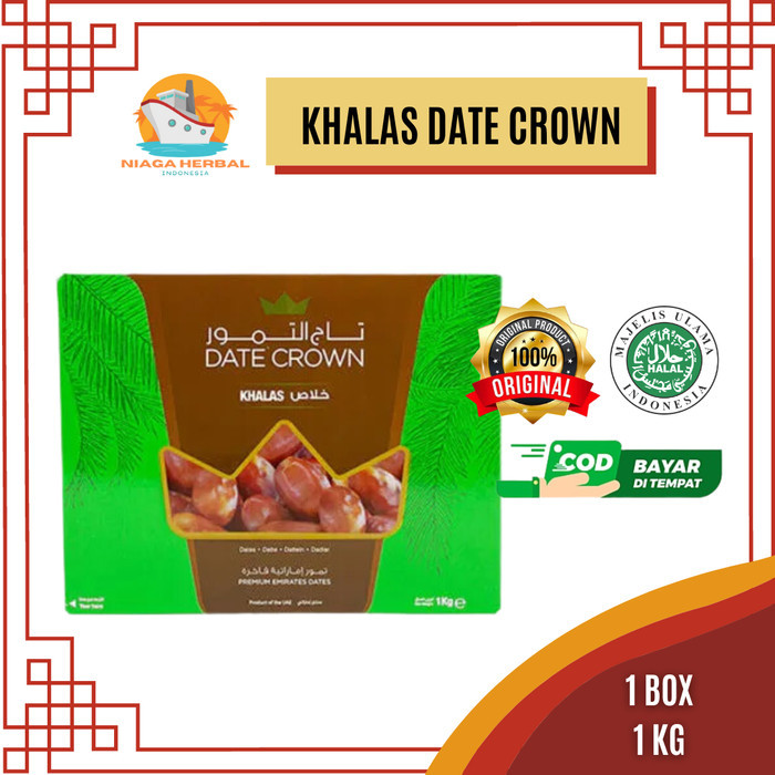 Jual KHALAS - Kurma Date Crown Khalas 1 kg | Shopee Indonesia