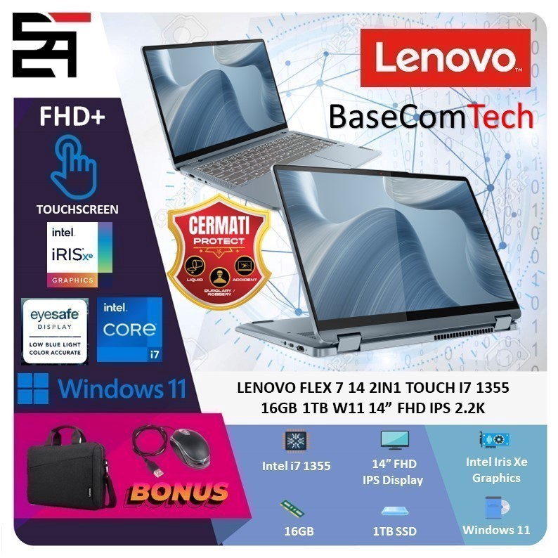 Jual Lenovo Flex 7 14 2IN1 Touchscreen Core i7 1355 16GB 1TB Ssd Win 11 ...
