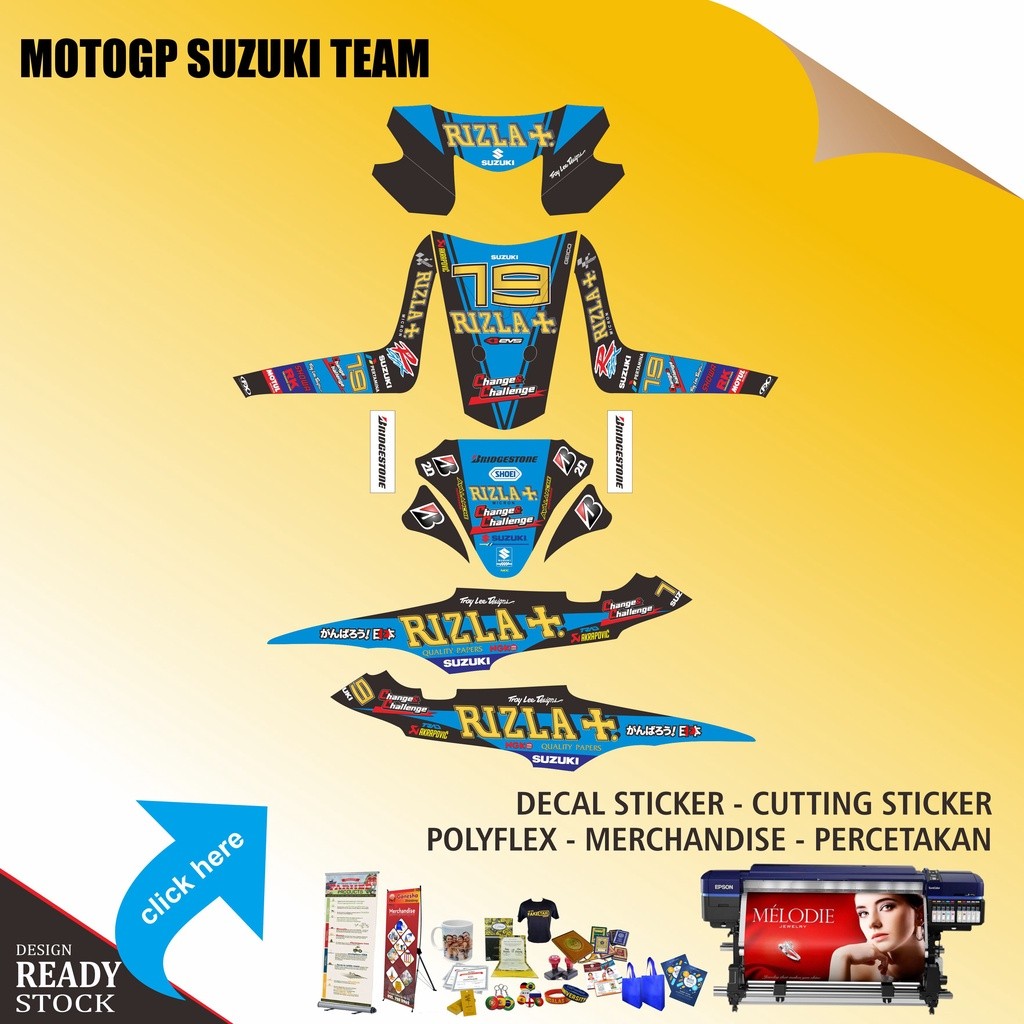 Jual DECAL STICKER SUZUKI SPIN RIZLA MOTOGP | Shopee Indonesia