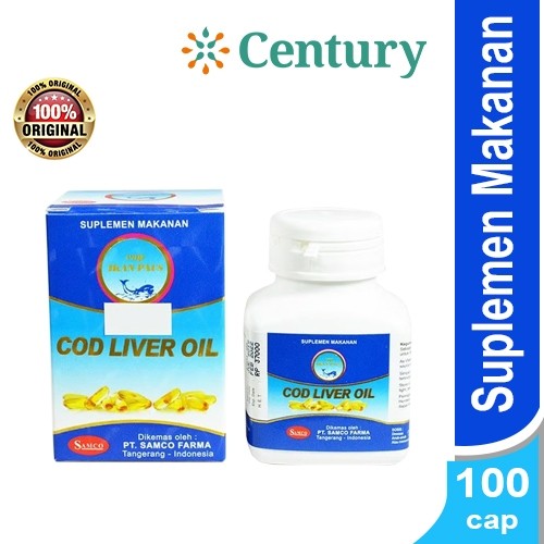 Jual COD LIVER OIL CAP IKAN PAUS ISI 100 CAPS / MINYAK IKAN / SUPLEMENT ...