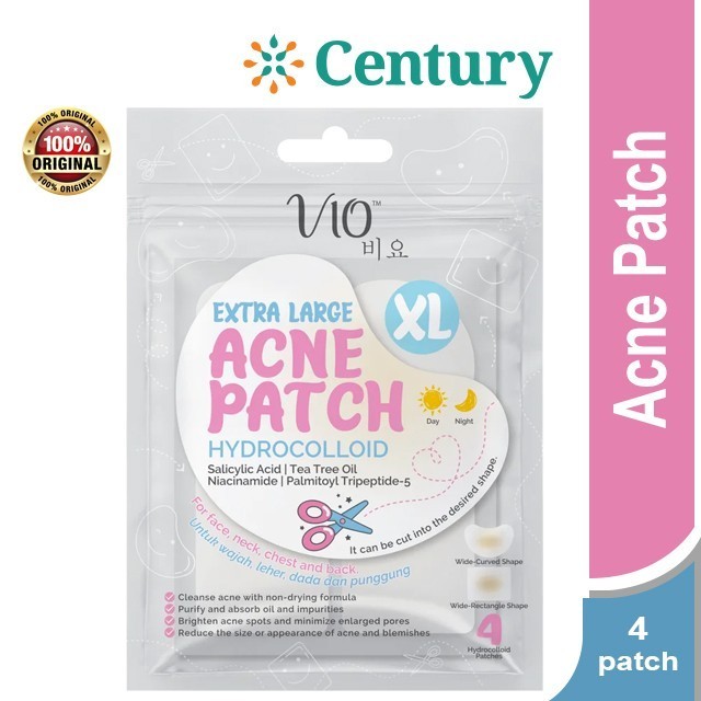 Jual VIO EXTRA LARGE ACNE PATCH HYDROCOLLOID 4`S / PERAWATAN WAJAH ...