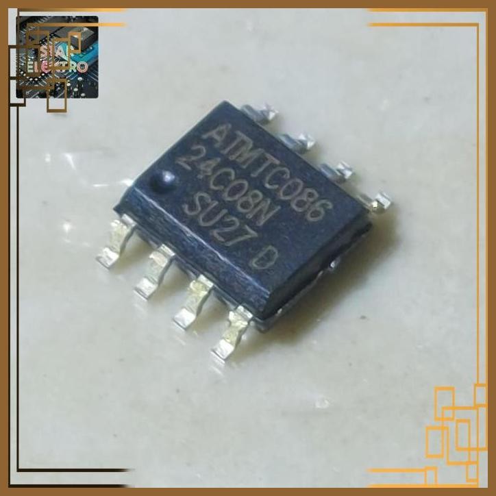Jual [SRE] 24C08N Sop-8 SMD ATMEL AT24C08 AT24C08N 24C08 IC I2C Serial EEPROM Memory 8K 10SU-2.7 ...