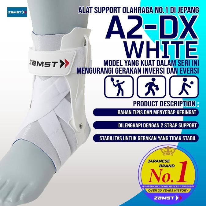 Jual Ankle Support Deker Kaki Zamst A2-Dx Japan Original White !! Ready | Shopee Indonesia