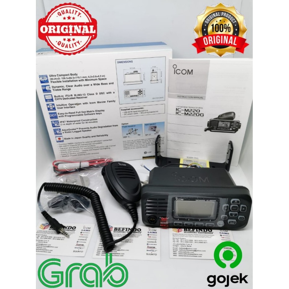 Jual TERBARU Radio Rig VHF Marine DSC ICOM IC-M220 Original Garansi ...
