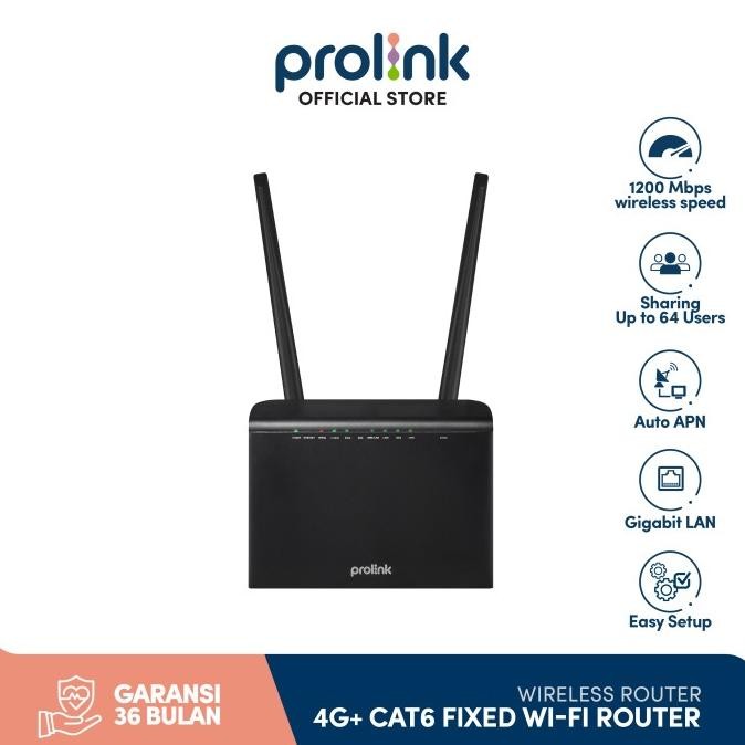 Jual Prolink SIM 4G LTE UNLOCK Fixed line Modem WiFi Router CAT 6 Dual ...