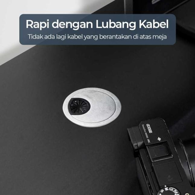 Jual Meja Komputer Gang Kerja Setup Pc Desk Stable Frame With Cable ...