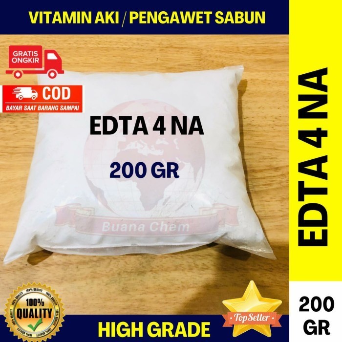 Jual EDTA 4NA / edta4na / Vitamin Aki / Tetrasodium EDTA / Dissolvine 4NA 200 gr | Shopee Indonesia