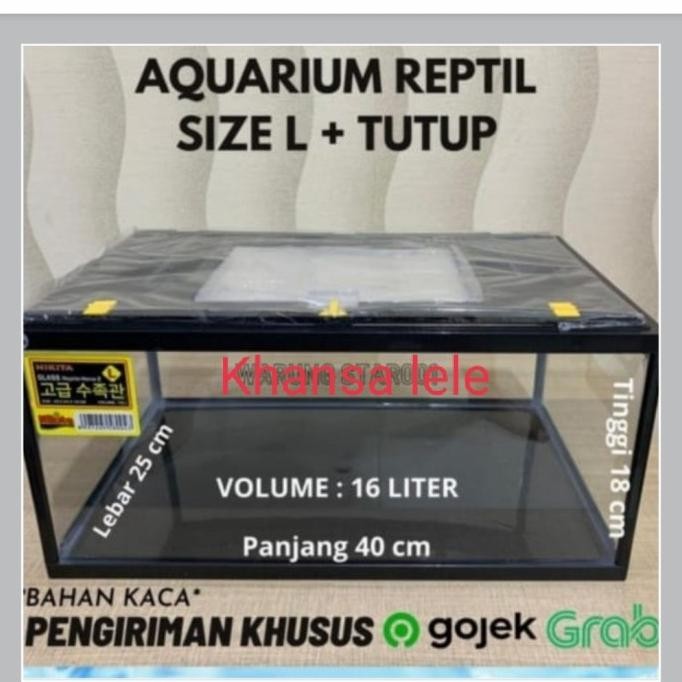 Jual Aquarium Nikita Reptil L pendek+Tutup kandang hamster,kura-kura,ular | Shopee Indonesia