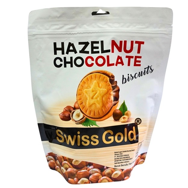 Jual S18063 SWISS GOLD HAZELNUT CHOCOLATE BISCUIT 200GR MAJU BERSAMA ...