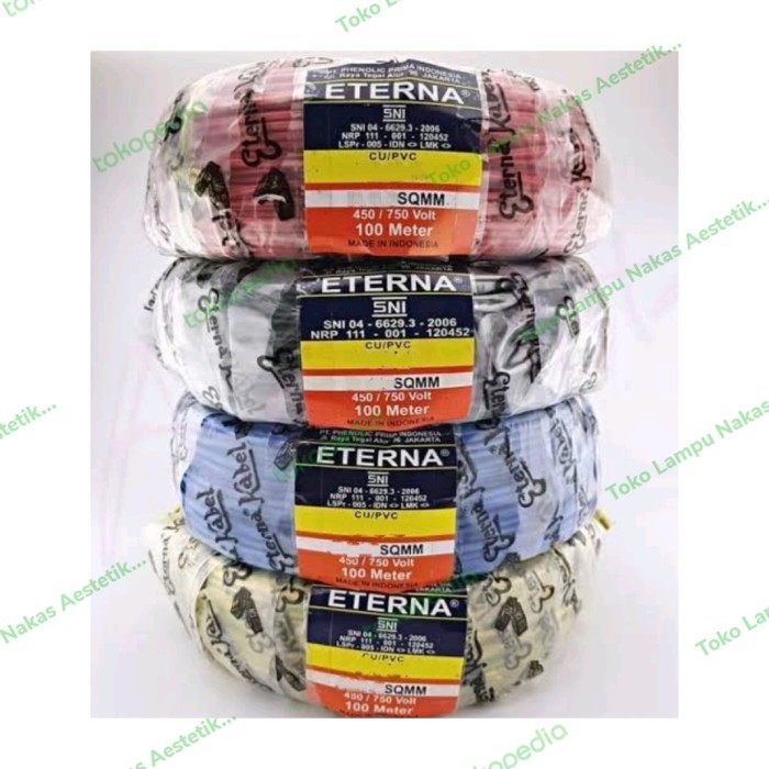 Jual Eterna Kabel Nya/Nyaf 1X 1.5Mm Kabel Tunggal/Serabut 100Meter | Shopee Indonesia