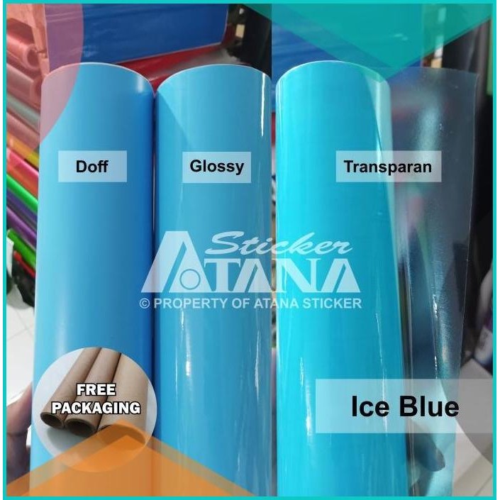 Jual Skotlet Biru Muda Glossy Doff Transparan Dop Tembus Stiker Decal Moto | Shopee Indonesia