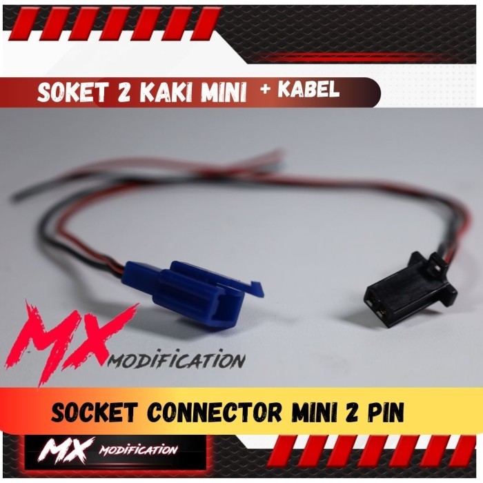 Jual NEW SATU SET SOKET 2 KAKI MINI BESERTA KABEL / SOCKET CONNECTOR ...