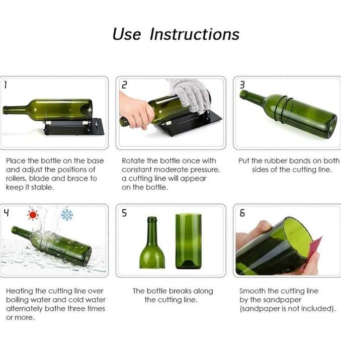Jual Alat Pemotong Botol Kaca Bulat Potong Gelas Cutting Wine Bottle ...