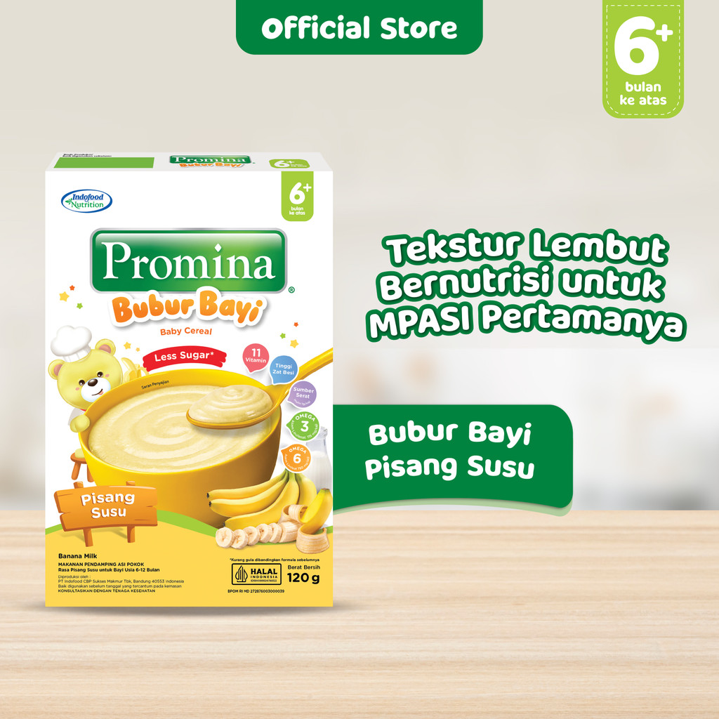 Jual Promina Bubur Bayi 6+ Banana Milk Box 120 g x 1 Pcs | Shopee Indonesia