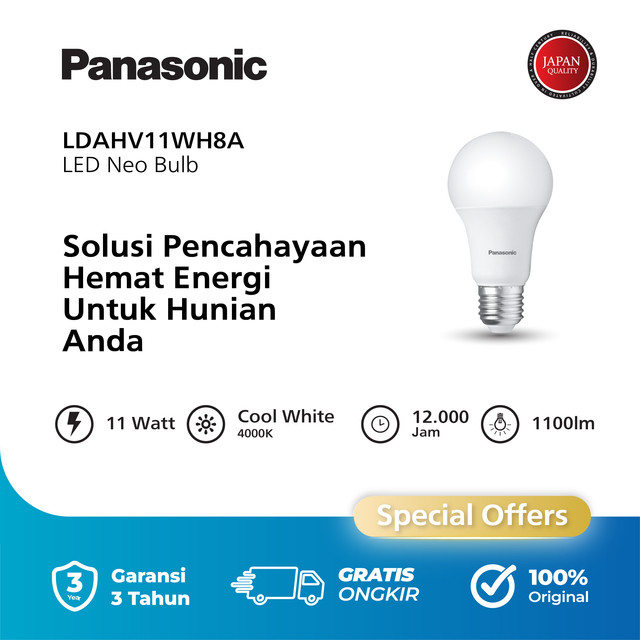 Jual Panasonic LED Neo Bulb 11 Watt - Cool White | Shopee Indonesia
