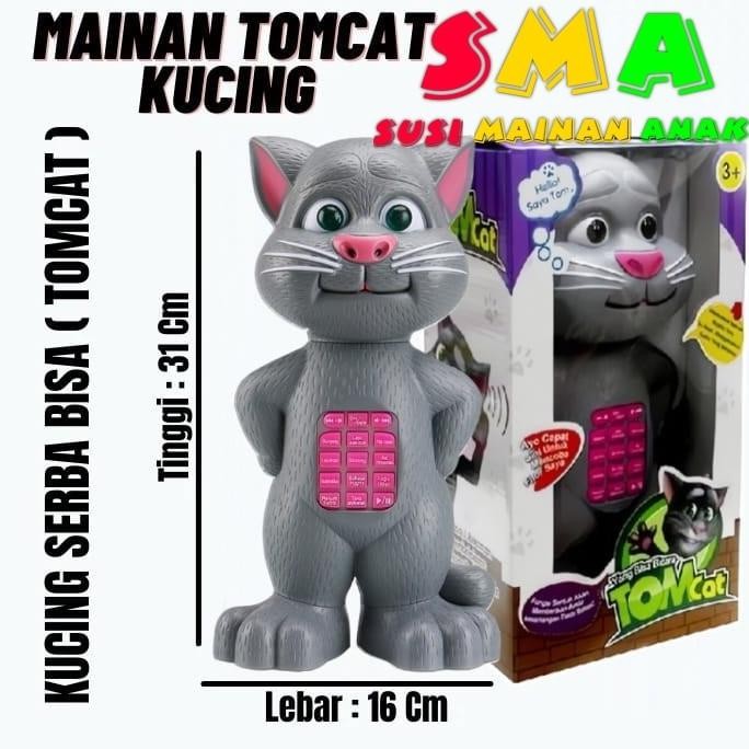 Jual Mainan Anak Talking Tom Cat Ada Tombol Yang Bisa Bicara Ukuran ...