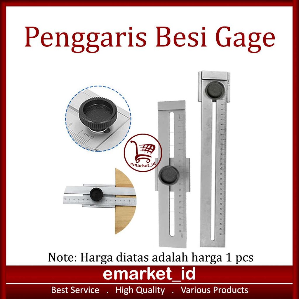 Jual EM Penggaris Besi Gage AI33 / Penanda Kayu Tool Marking ...