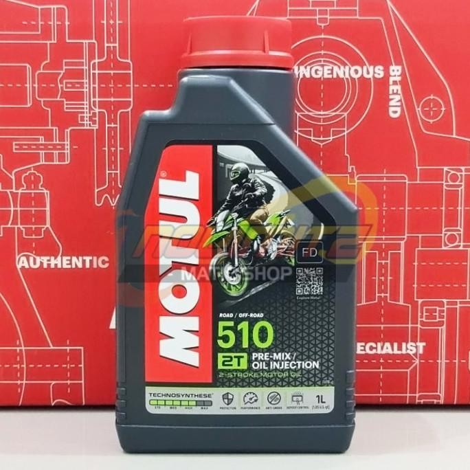 Jual Oli Samping Motor 2 TAK Motul 510 2T Technosynthese 1L | Shopee ...