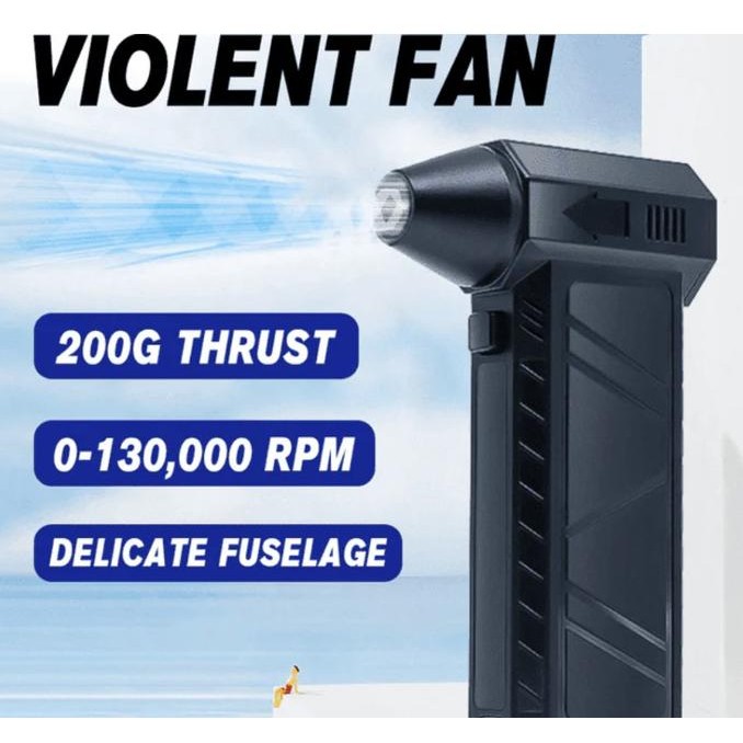 Jual S7 HANDHELD MINI TURBO INDUSTRIAL VIOLENT TURBO FAN BRUSHLESS MOTOR HIGH-POWER BLOWER DUST ...