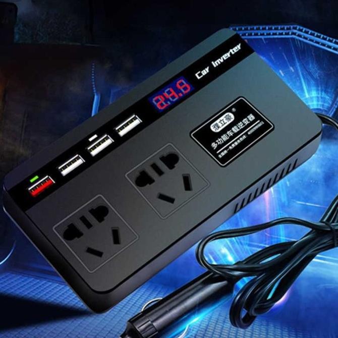 Jual Inverter 200 W Fast Charging colokan listrik mobil DC-AC portable ...