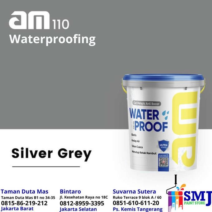 Jual CAT PELAPIS ANTI BOCOR AM 110 Waterproofing warna Silver Grey 20 ...