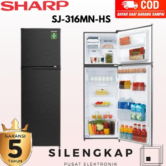 Jual KULKAS 2 PINTU SHARP SJ 316 MN-HS 256L TANPA BUNGA ES NO FROST ...