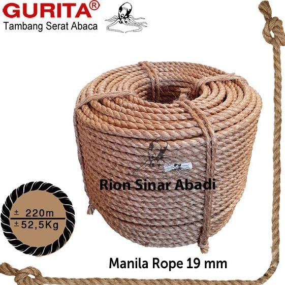 Jual Tali Tambang Tampar Rope Manila Gurita 19mm (3/4") | Shopee Indonesia