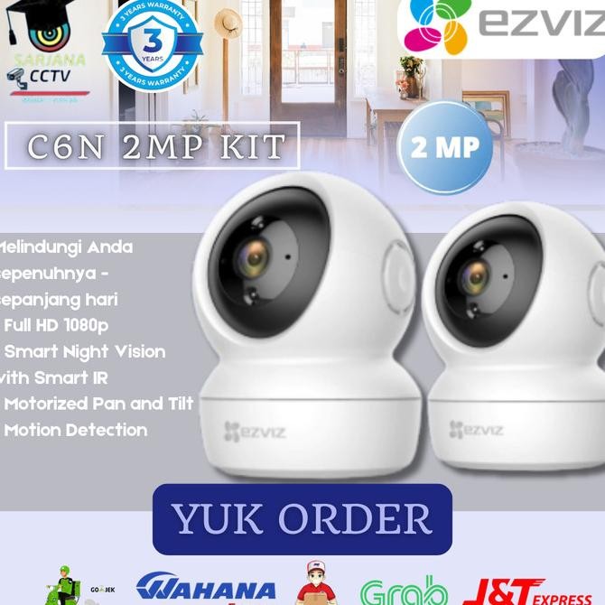 Jual EZVIZ C6N 2MP 2 PACK SMART WIFI IP CAMERA WIFI PAN TILT CCTV ...