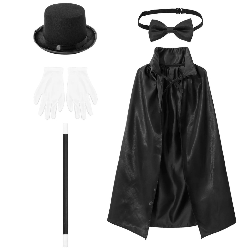 Jual kids magician wizard cosplay costume boys girls cape hat magic ...