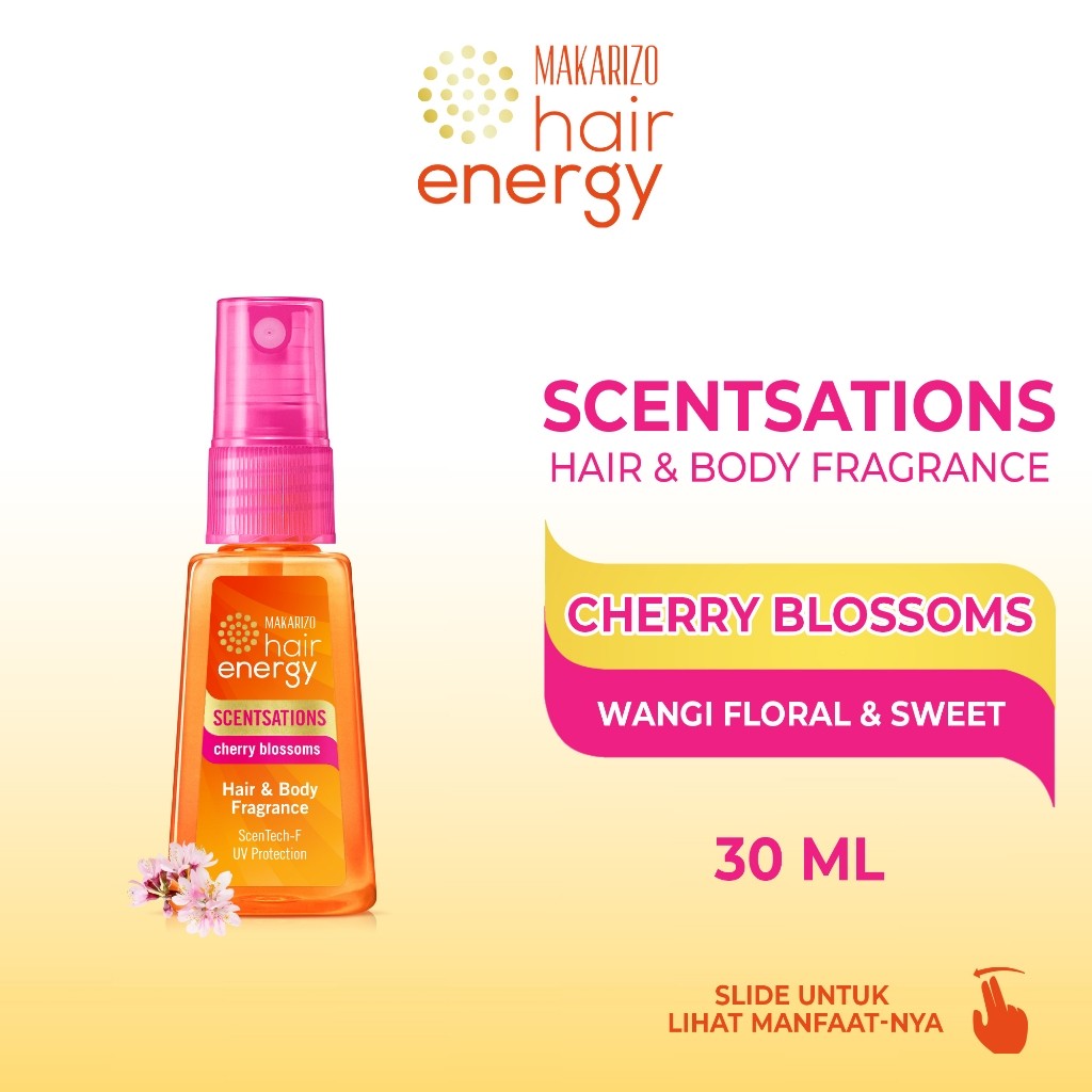 Jual Makarizo Hair Energy Scentsations Hair & Body Fragrance Cherry Blossoms 30ml | Shopee Indonesia