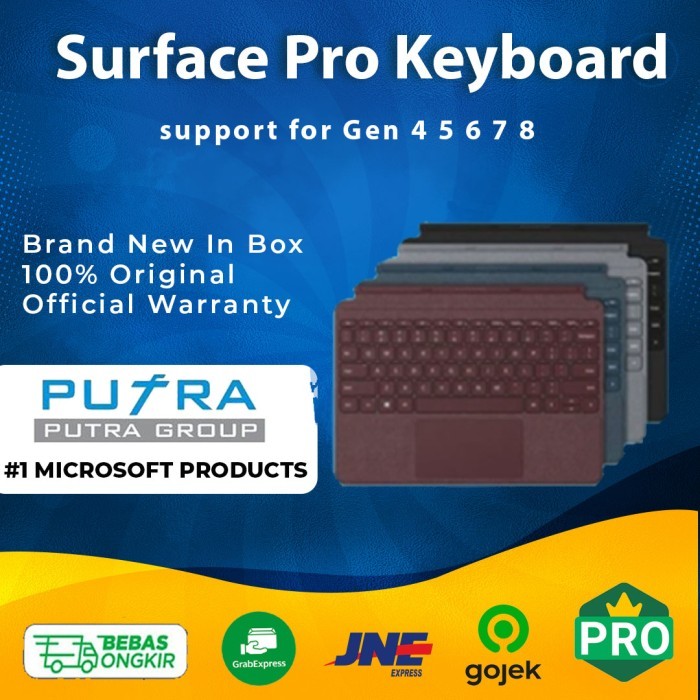 Jual Microsoft Surface Pro Keyboard / Keyboard Surface Pro 4 5 6 7 ...