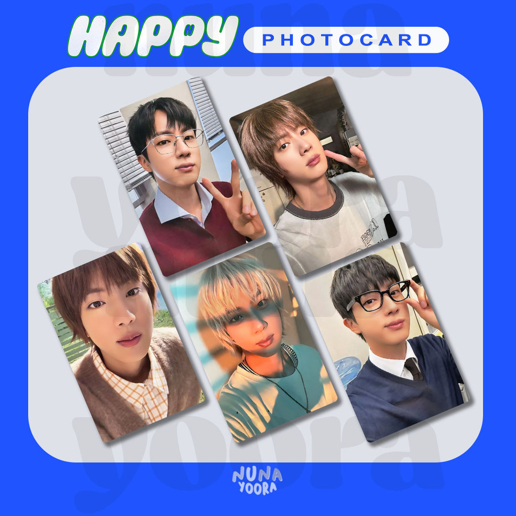 Jual BTS JIN "HAPPY" PHOTOCARD || PC JIN || KPOP PC || KIM SEOKJIN | Shopee Indonesia