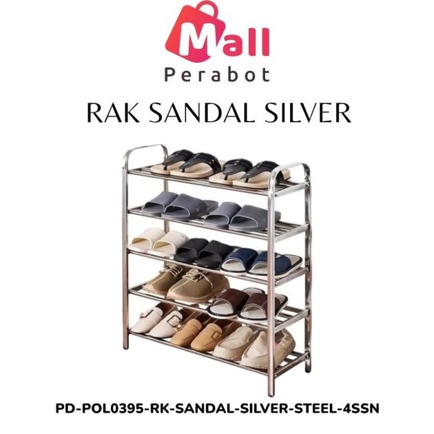 Jual Mall Perabot | Rak Sandal Stainless Sier 4 / 6 Susun Tempat Sepatu ...