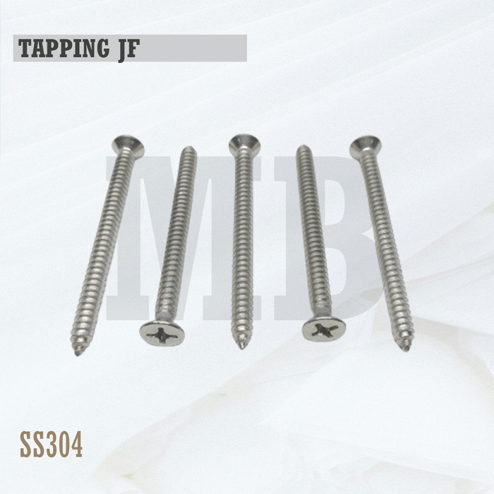 Jual FAB 8X 2 Tapping Screw FH 8 X 2 Skrup Kepala Rata Stainless SS304 ...